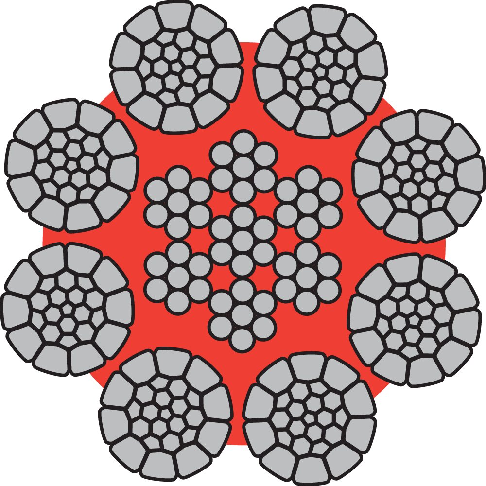 Steel Wire rope Dyform 8 / 8-PI, right hand lay | Certex UK