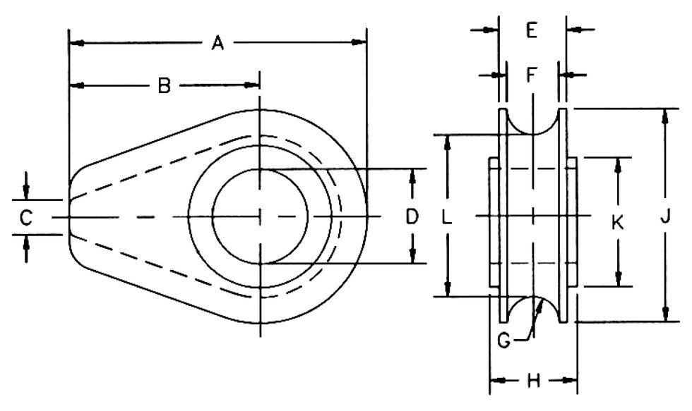 Solid Wire Rope Thimble S-412 Crosby | Certex UK